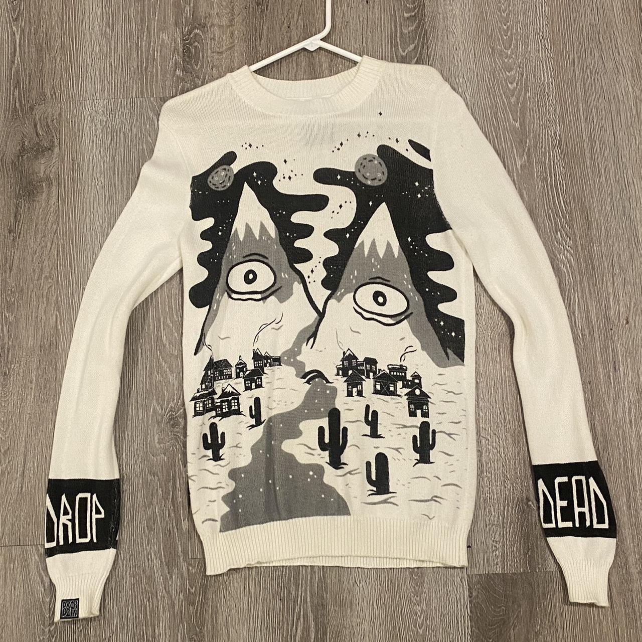 Dropdead Men's White Jumper | Depop