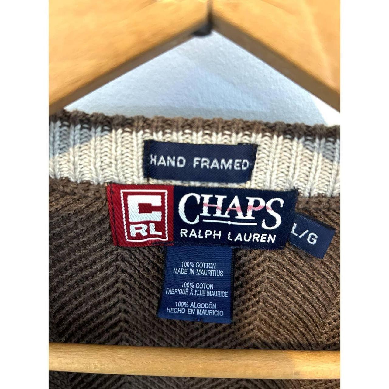 Vintage Ralph Lauren x Chaps Large Brown Sweater.... - Depop