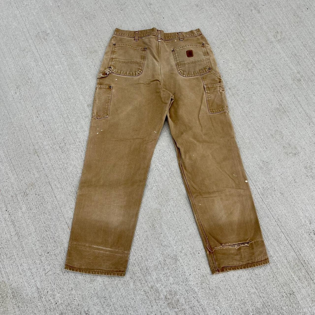 Vintage carhartt double knee pants / jeans -38 x... - Depop