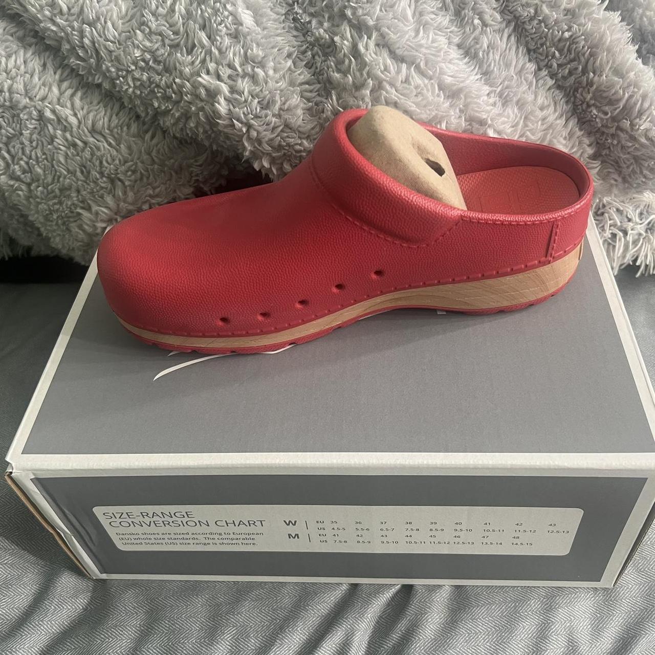 DANSKO RED 38 SHOES SIZE 36 NEVER WORN WITH SHOE... - Depop