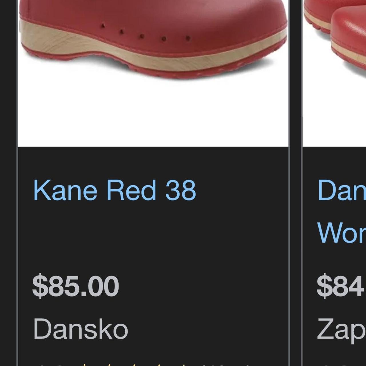 DANSKO RED 38 SHOES SIZE 36 NEVER WORN WITH SHOE... - Depop