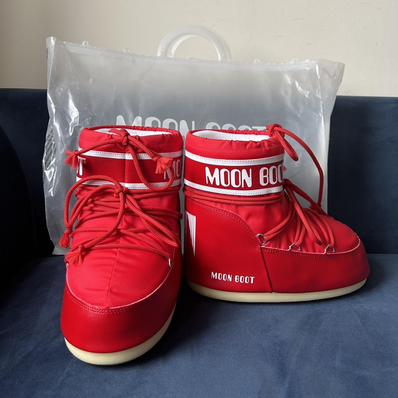 ICON RED LOW MOON BOOTS SIZE 39/41 BRAND NEW IN... - Depop