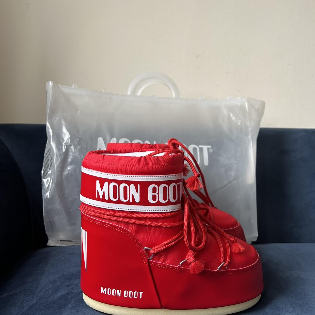 ICON RED LOW MOON BOOTS SIZE 39/41 BRAND NEW IN... - Depop