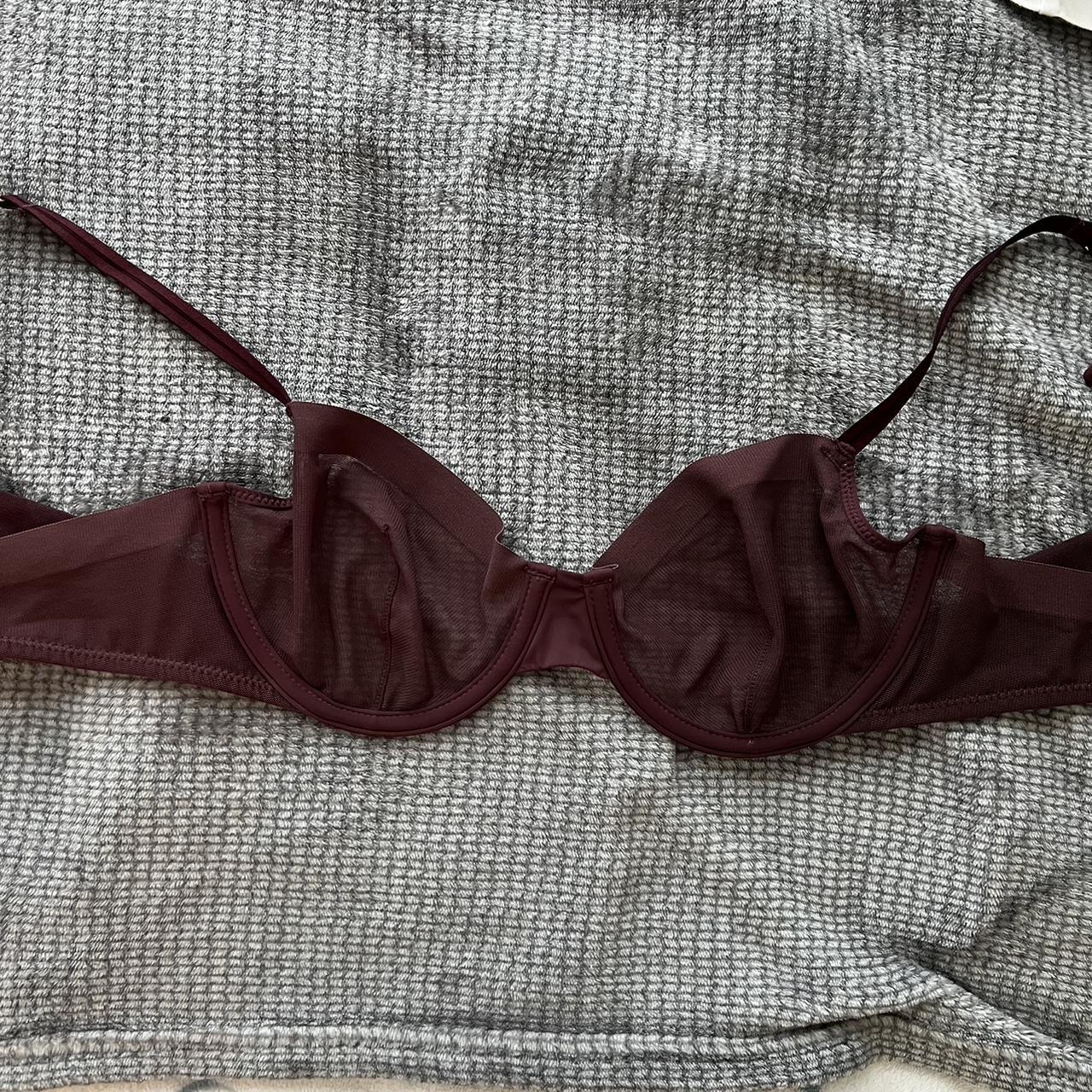 Target Women's Burgundy and Purple Bra | Depop