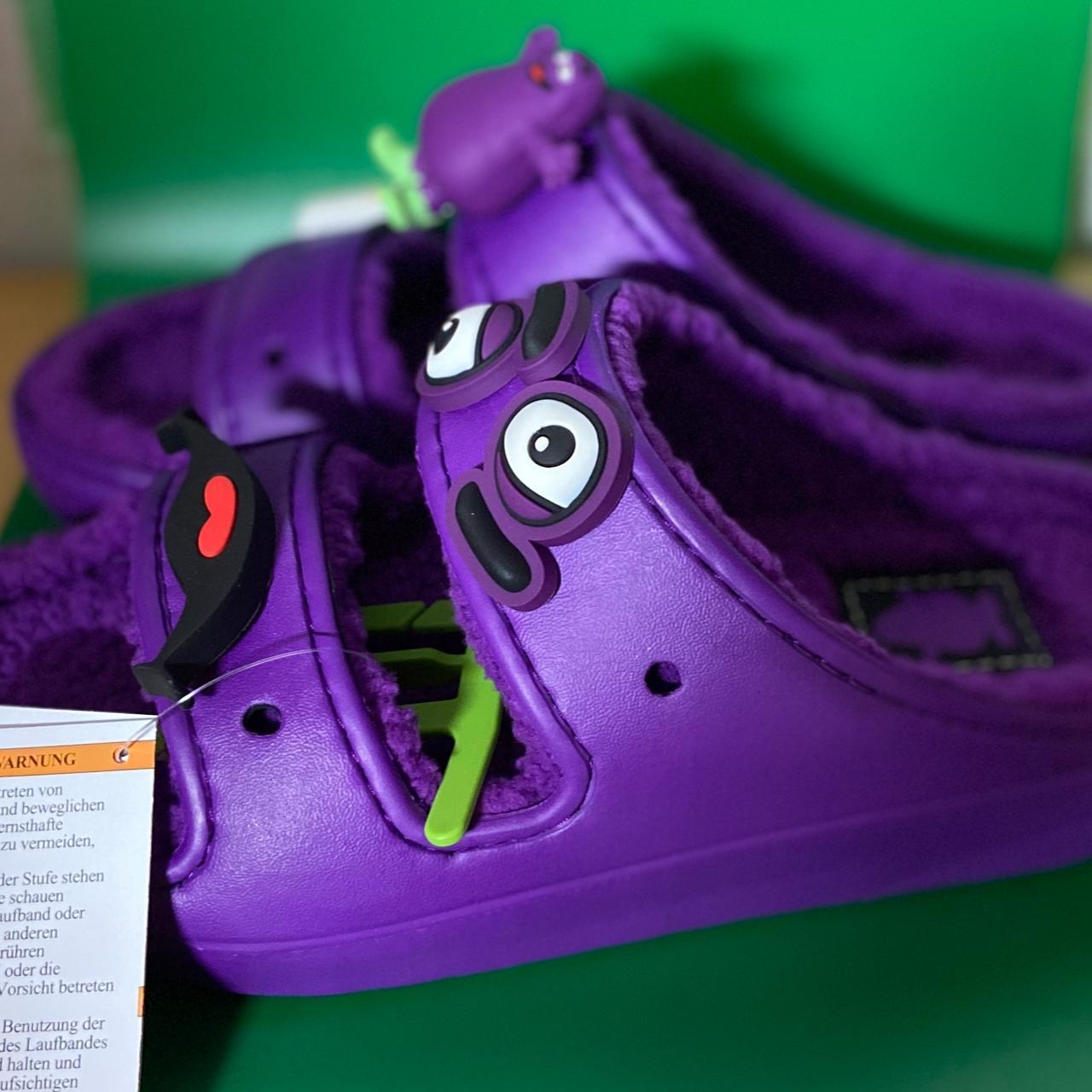 McDonald's Grimace X Crocs Cozzzy Sandals Womens UK... - Depop