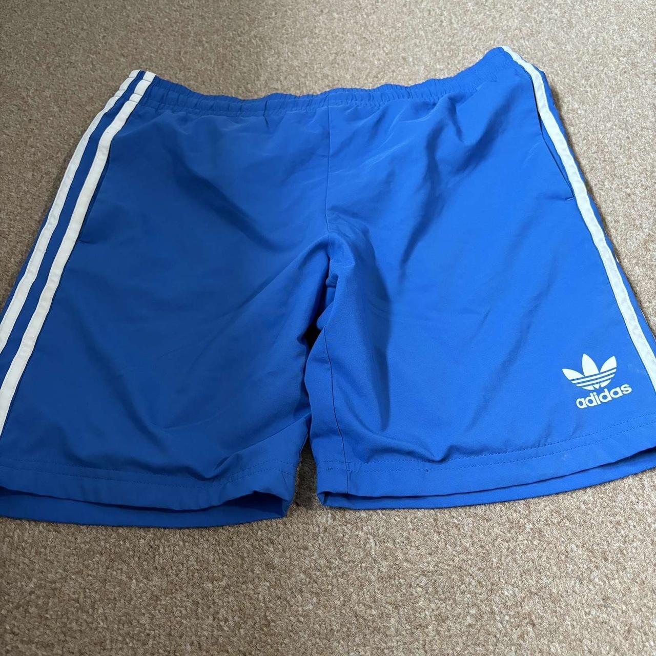 Blue adidas swim shorts Size 13-14 Excellent... - Depop