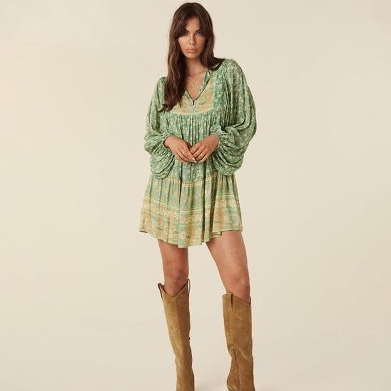 SPELL Madame Peacock Boho Mini Dress 🍃 Worn twice... | Depop