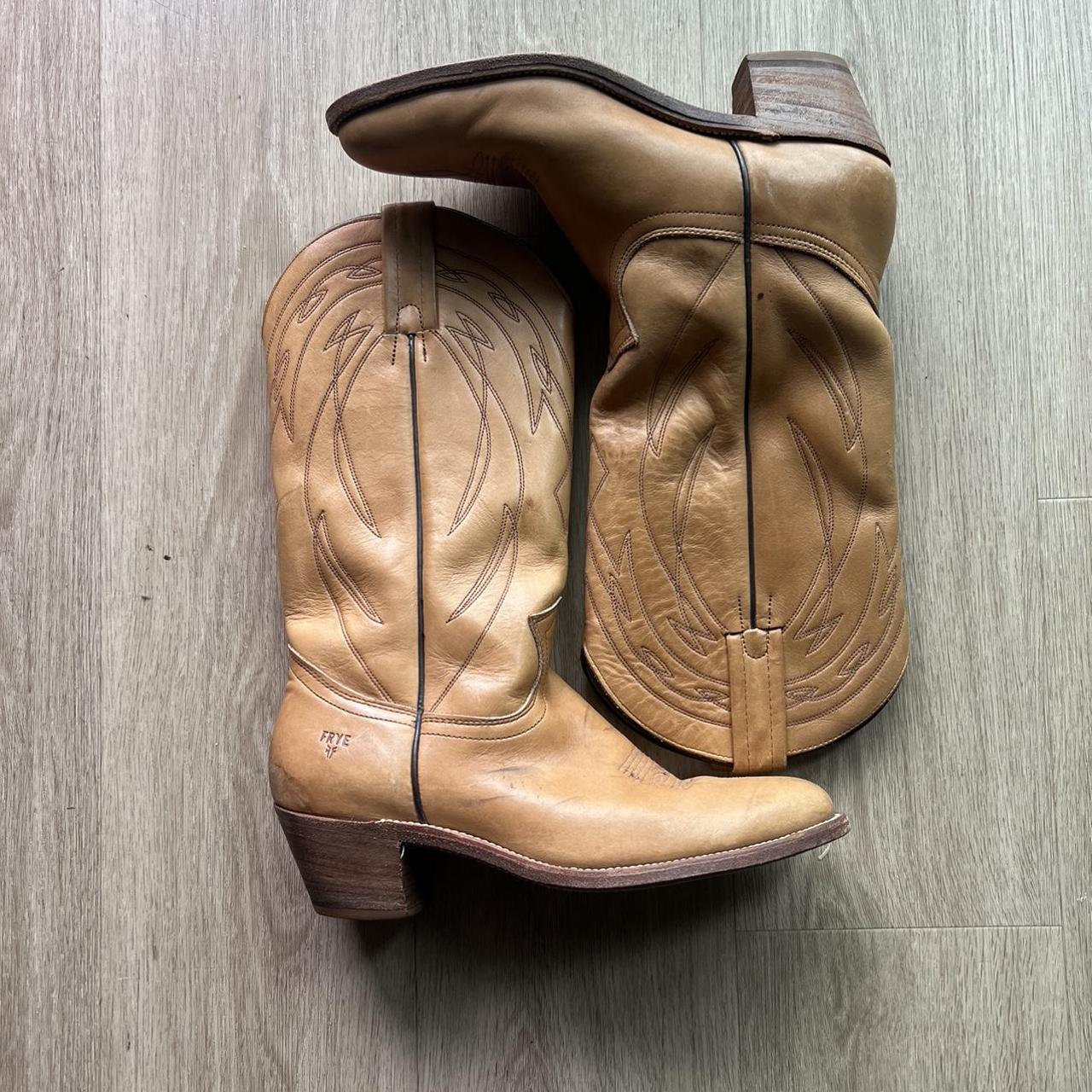 Frye Western Leather Cowboy Boots Some... | Depop