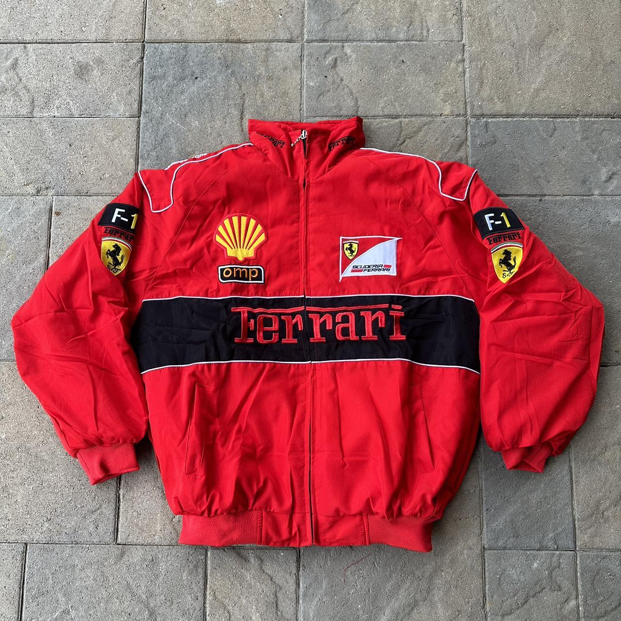 New Ferrari F1 Race Jacket Mens Size L Quilted Lined... - Depop
