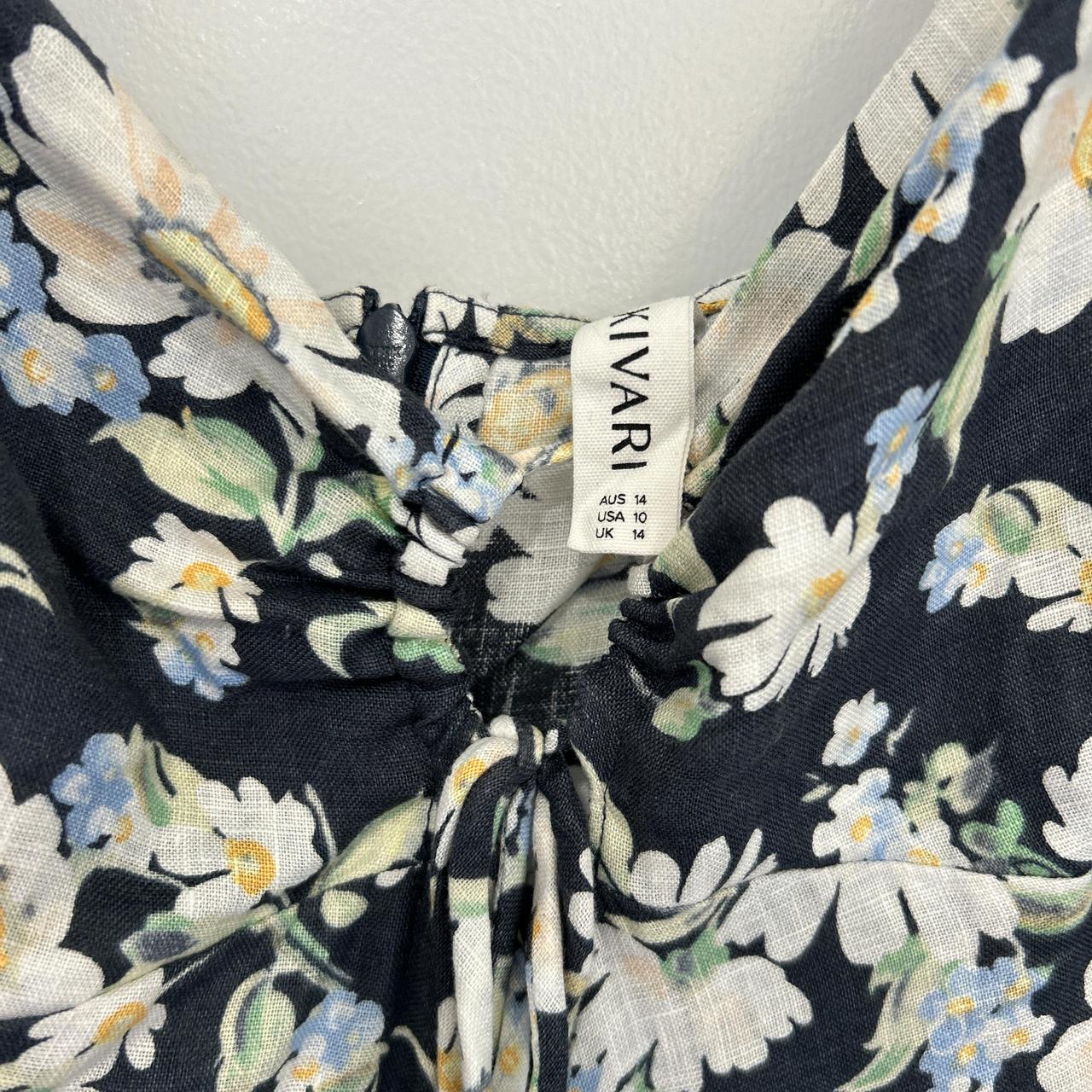 Kivari Linen Maxi Dress Size 14 - Depop