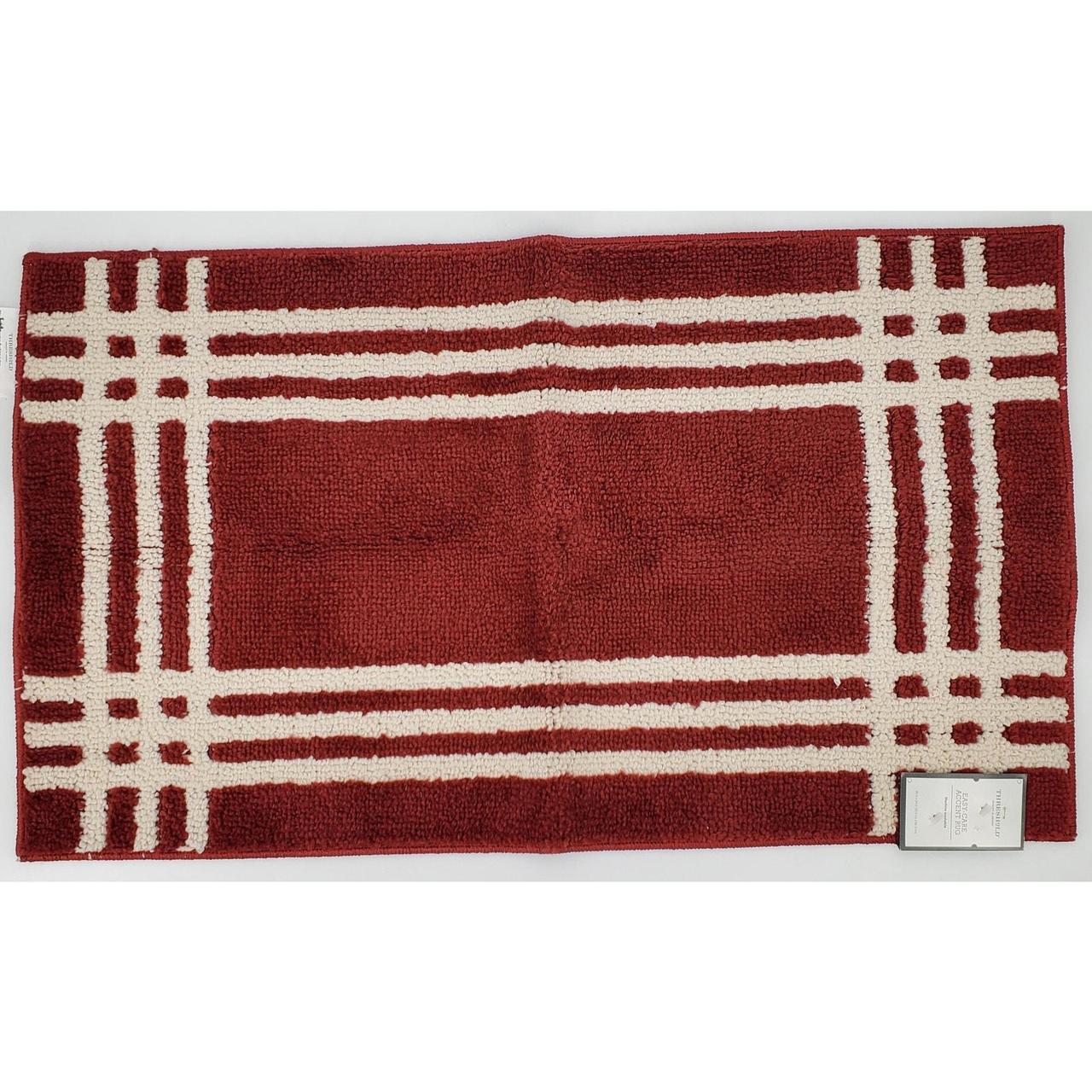 New Set of 2 Threshold Easy Care Red Accent Rug 20in... | Depop
