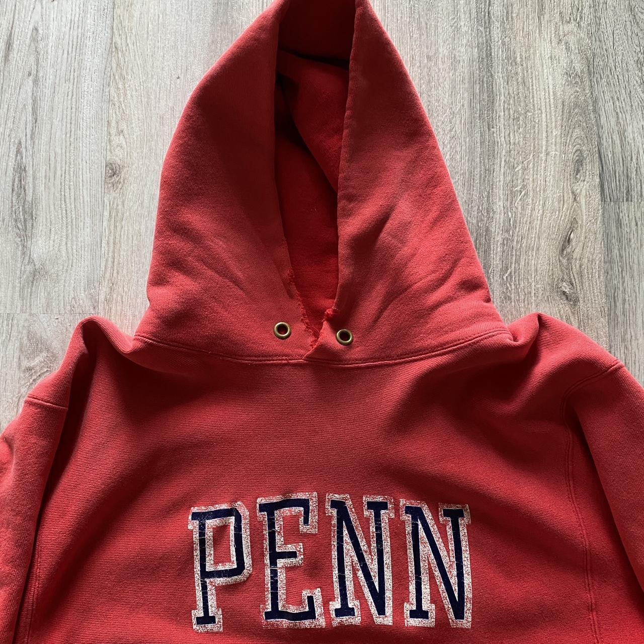 Vintage 80s Penn Reverse weave warm up hoodie Great... - Depop