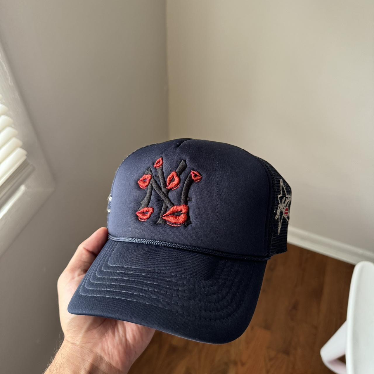 Navy blue la ropa hat - Depop