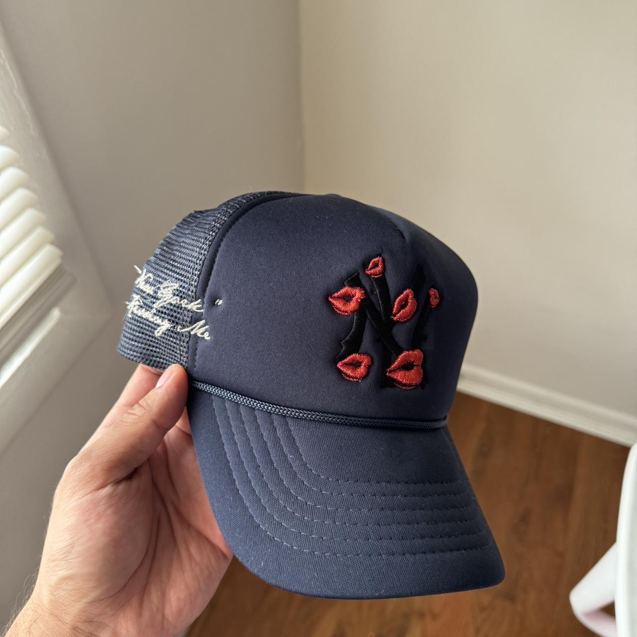 Navy blue la ropa hat - Depop