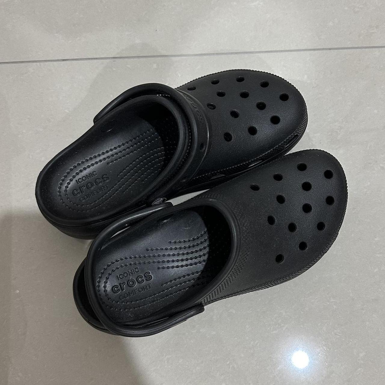 black platform crocs / size 8 / brand new and never... - Depop