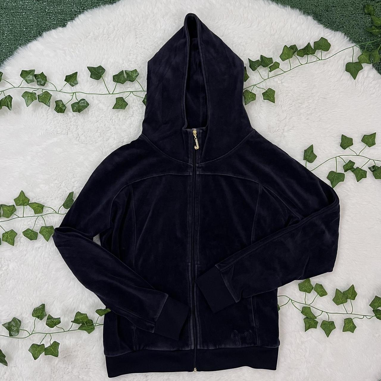 Juicy Couture Navy Velour Zip Up Jacket ☆ Size:... - Depop