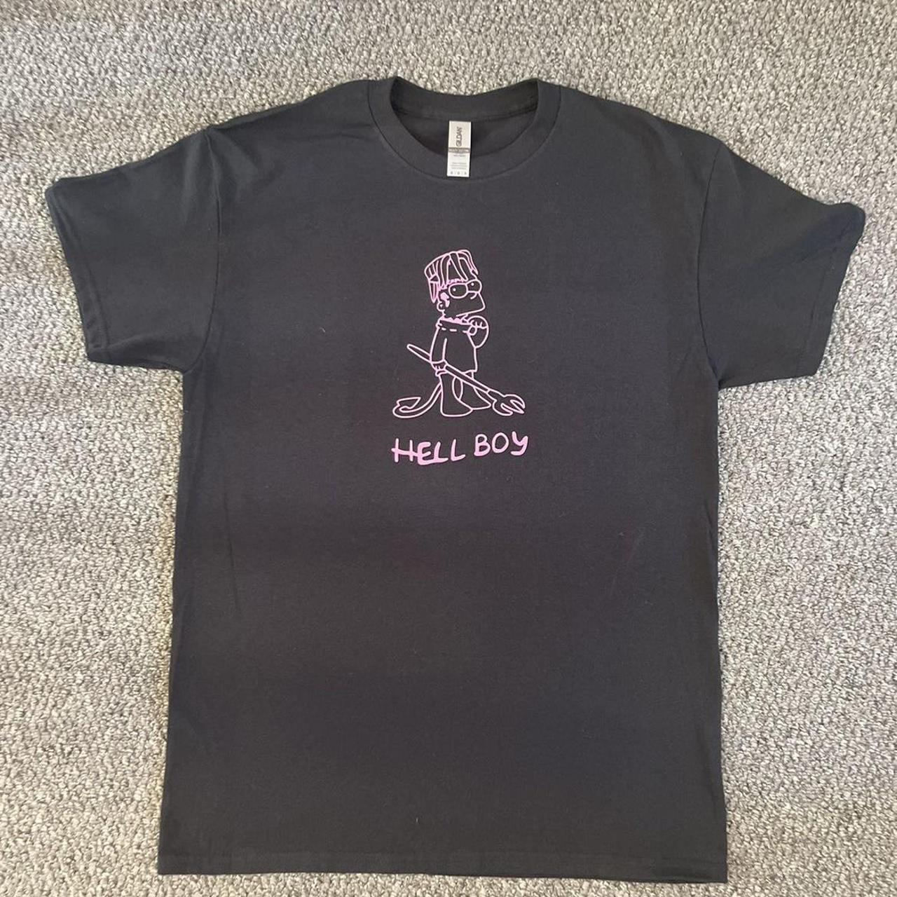 Hellboy Bart Simpson T-shirt Available in all... - Depop