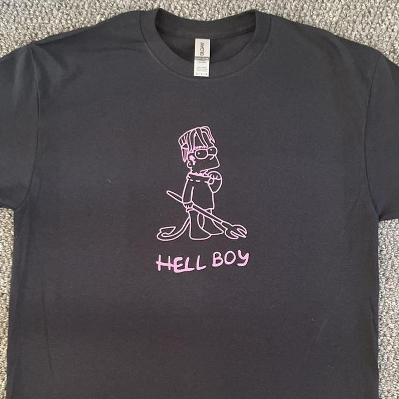 Hellboy Bart Simpson T-shirt Available in all... - Depop