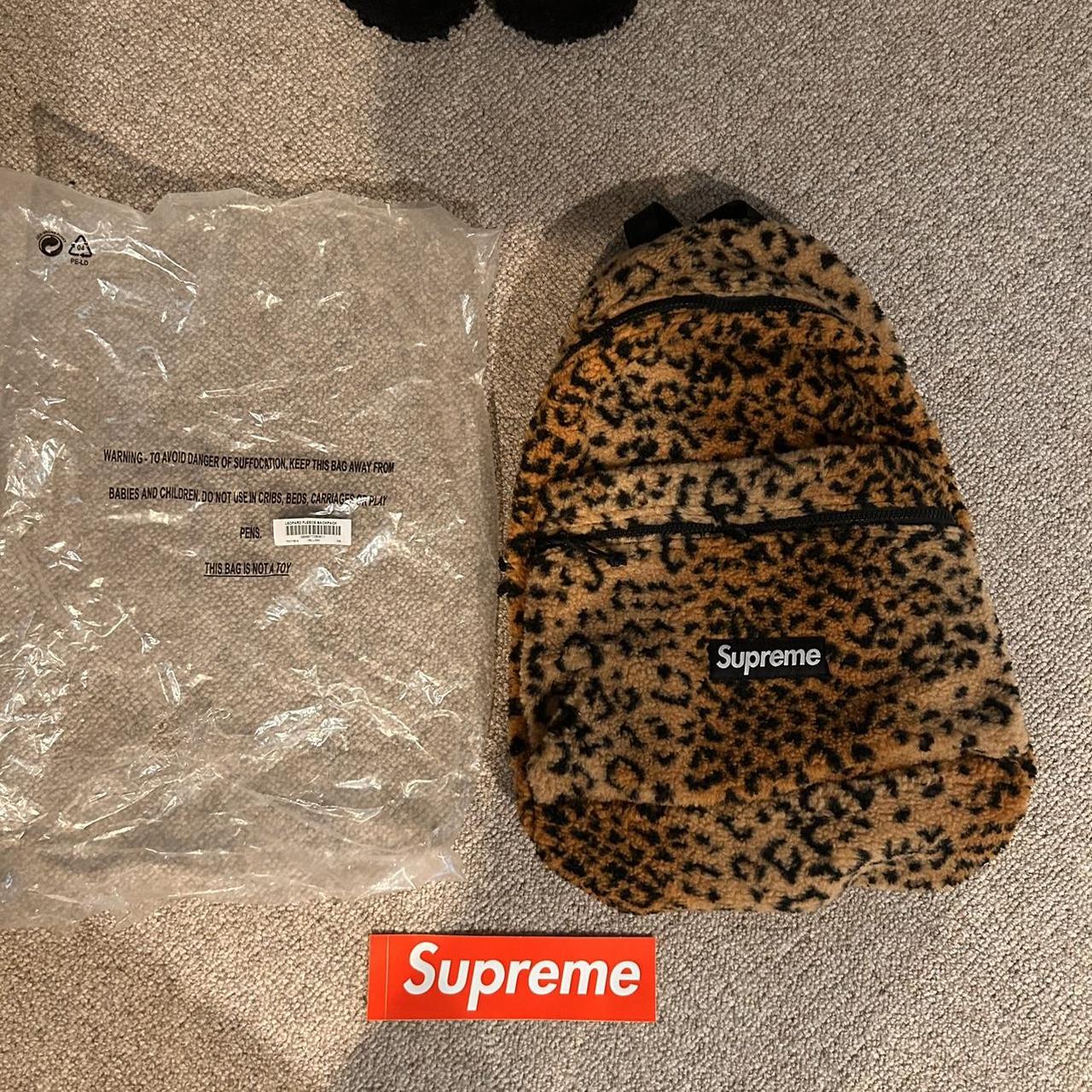 Supreme Leopard Fleece Backpack DM B4 BUYING NO... | Depop