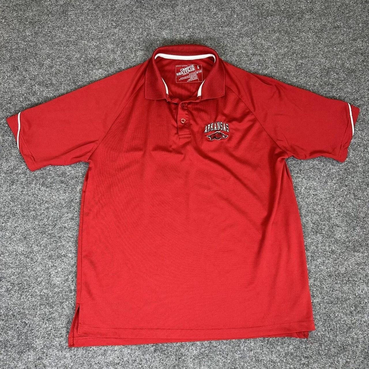 Arkansas Razorbacks Polo Shirt Mens Large Red Polo... - Depop
