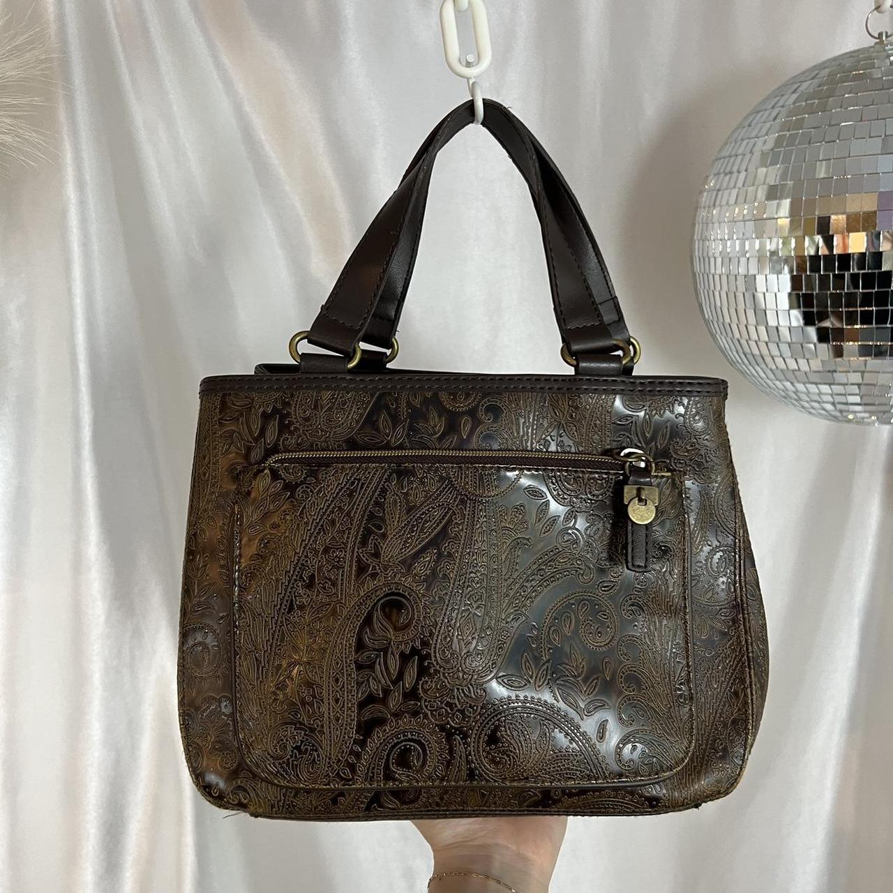 Vintage Relic Paisley Leather Handbag STATS... - Depop