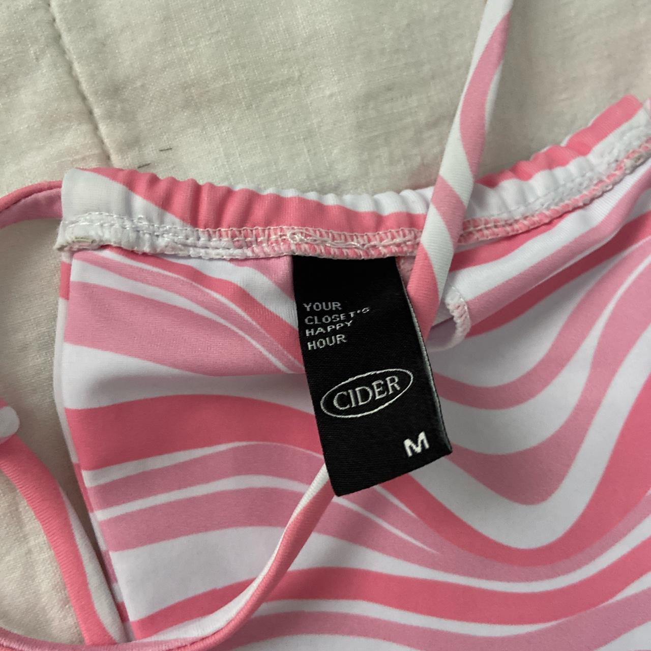 Y2K CANDY STRIPE BIKINI SET - cheeky bottoms - top... - Depop