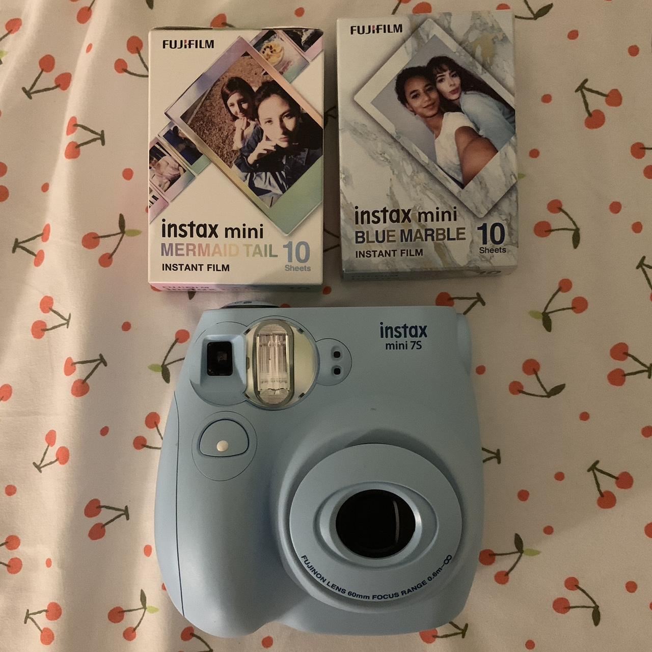 Instax mini 7S Polaroid camera Light blue Perfect... - Depop