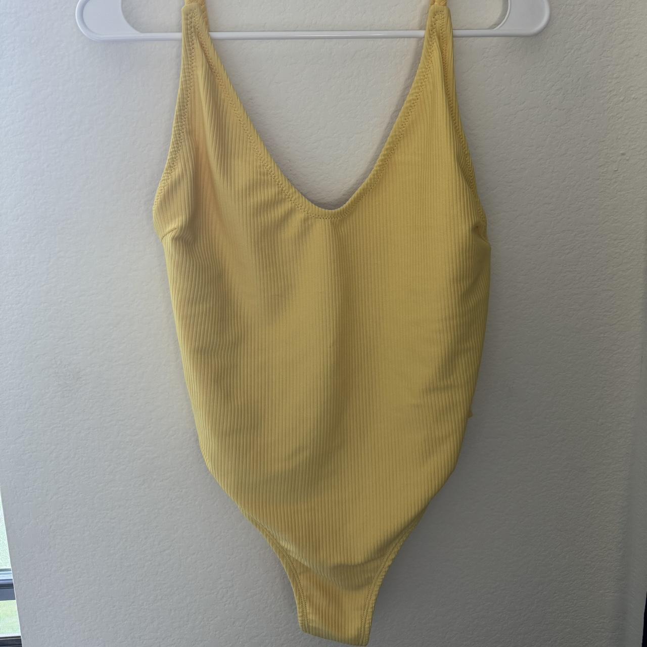 Indigo Luna yellow one-piece swimsuit. Style is Ava... - Depop