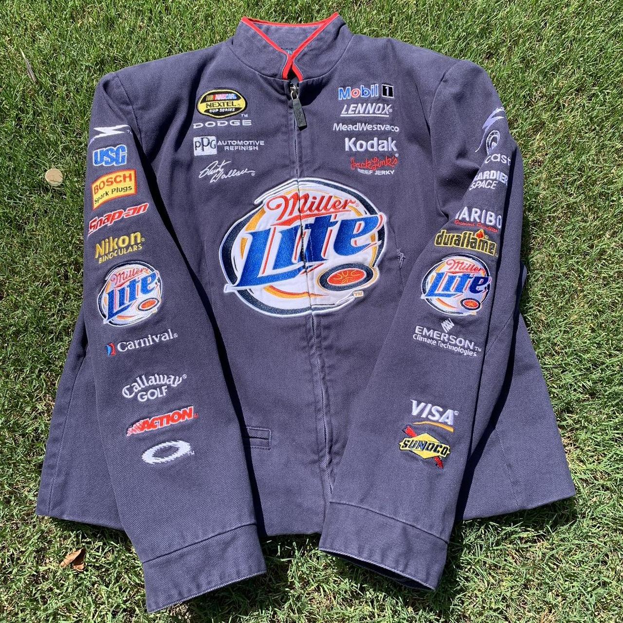 VINTAGE RUSTY WALLACE MILLER LITE RACE-CAR... - Depop