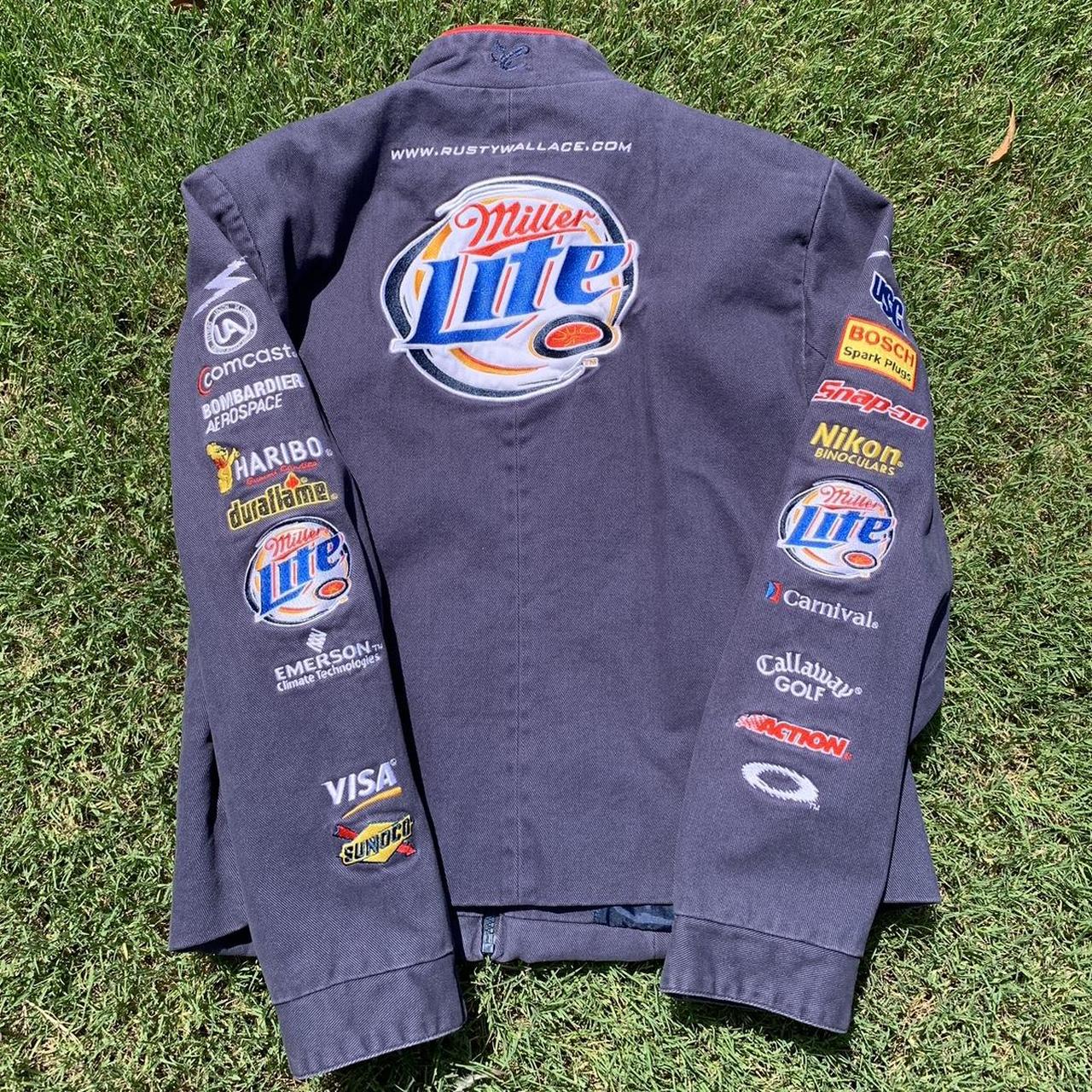 VINTAGE RUSTY WALLACE MILLER LITE RACE-CAR... - Depop