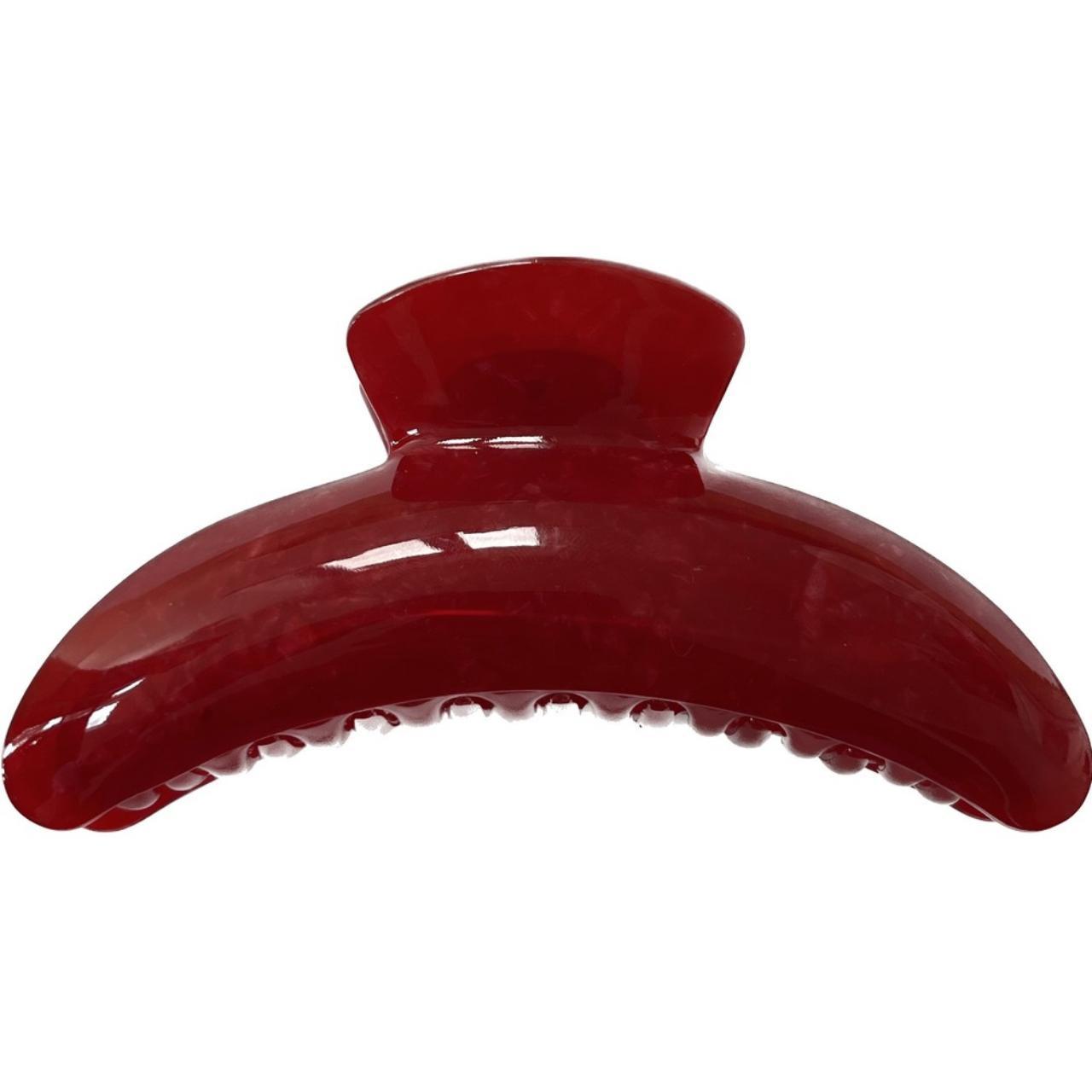 Jumbo hair claw clip in cherry red made from eco... - Depop