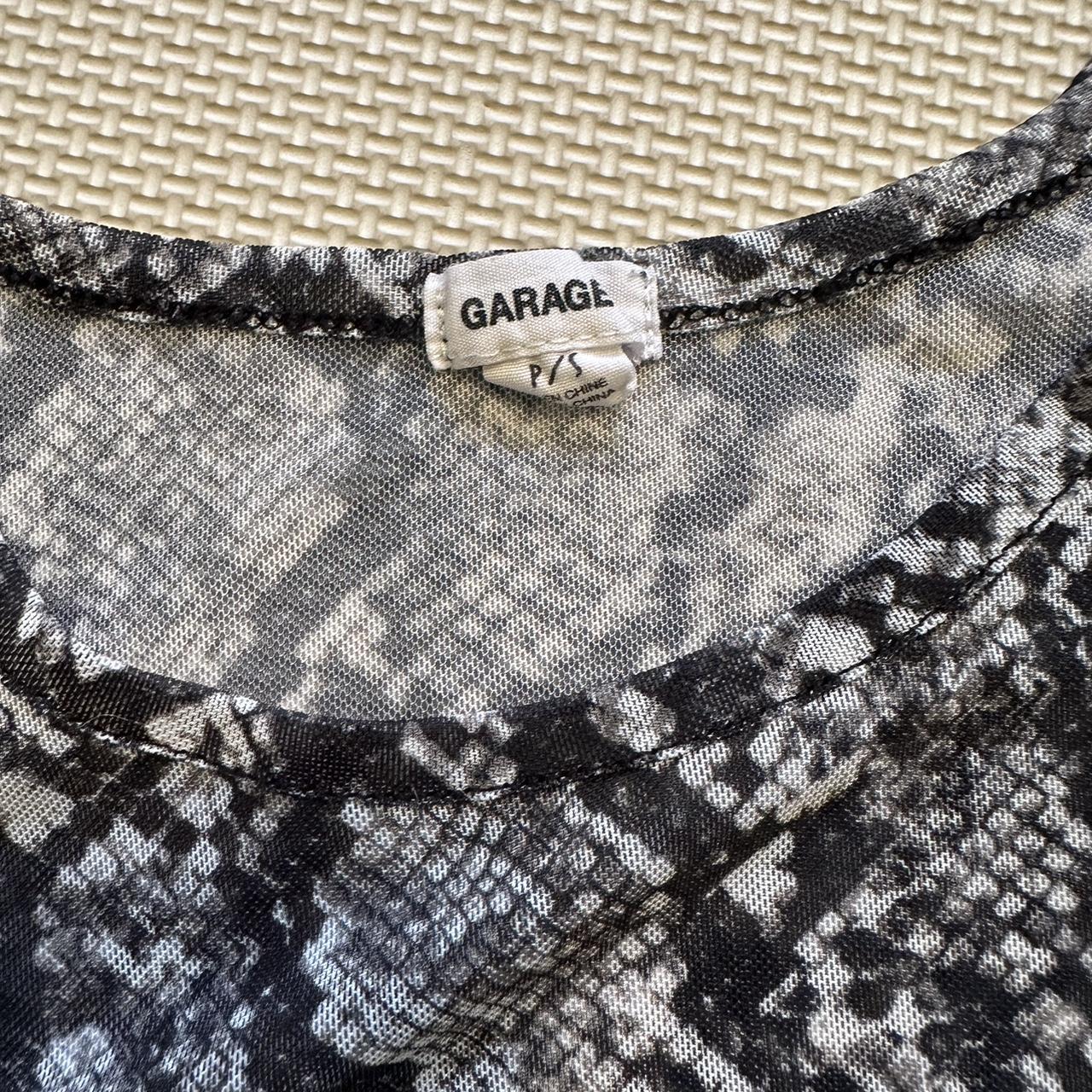 Small mesh garage snake print long sleeve crop top - Depop