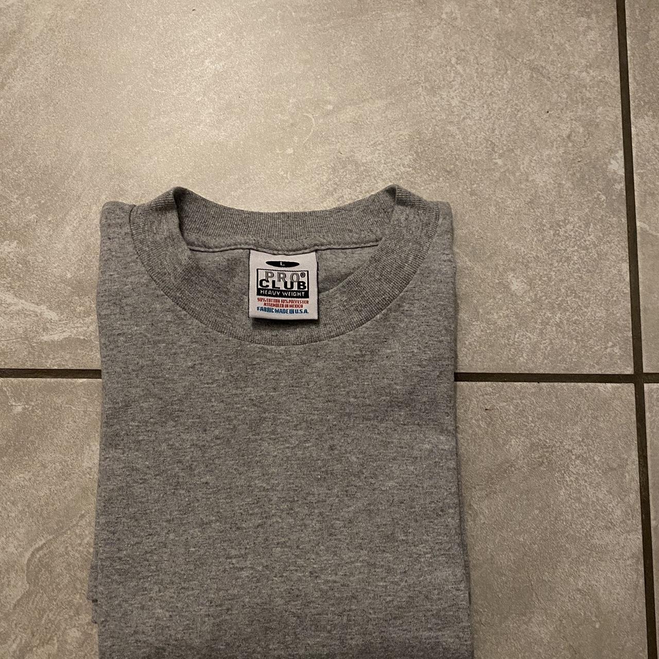 Grey Heavyweight Pro Club Size L Fairly worn No... - Depop