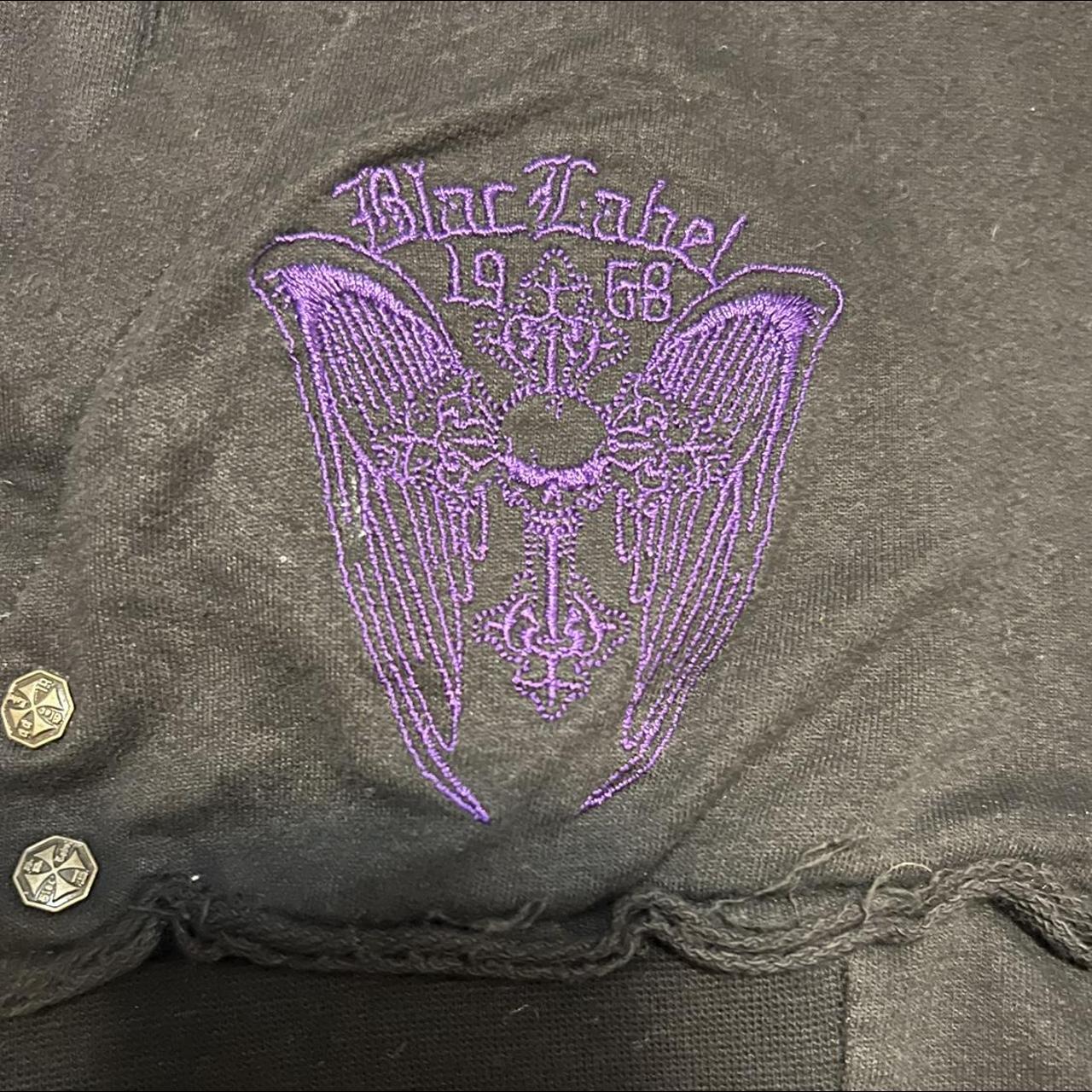 super rare Blac Label zip up crazy stitching on the... - Depop