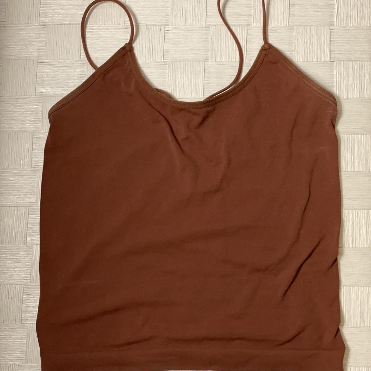 cute brown cami - size: s - worn once - super... - Depop