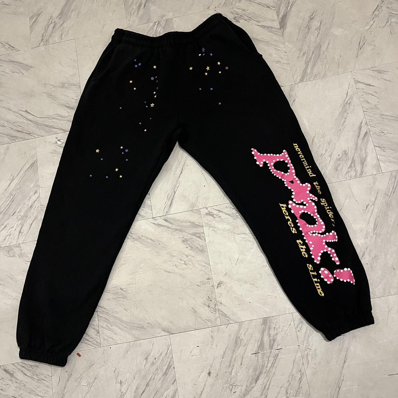 Spider world wide “Punk” joggers, size L but fit in... - Depop
