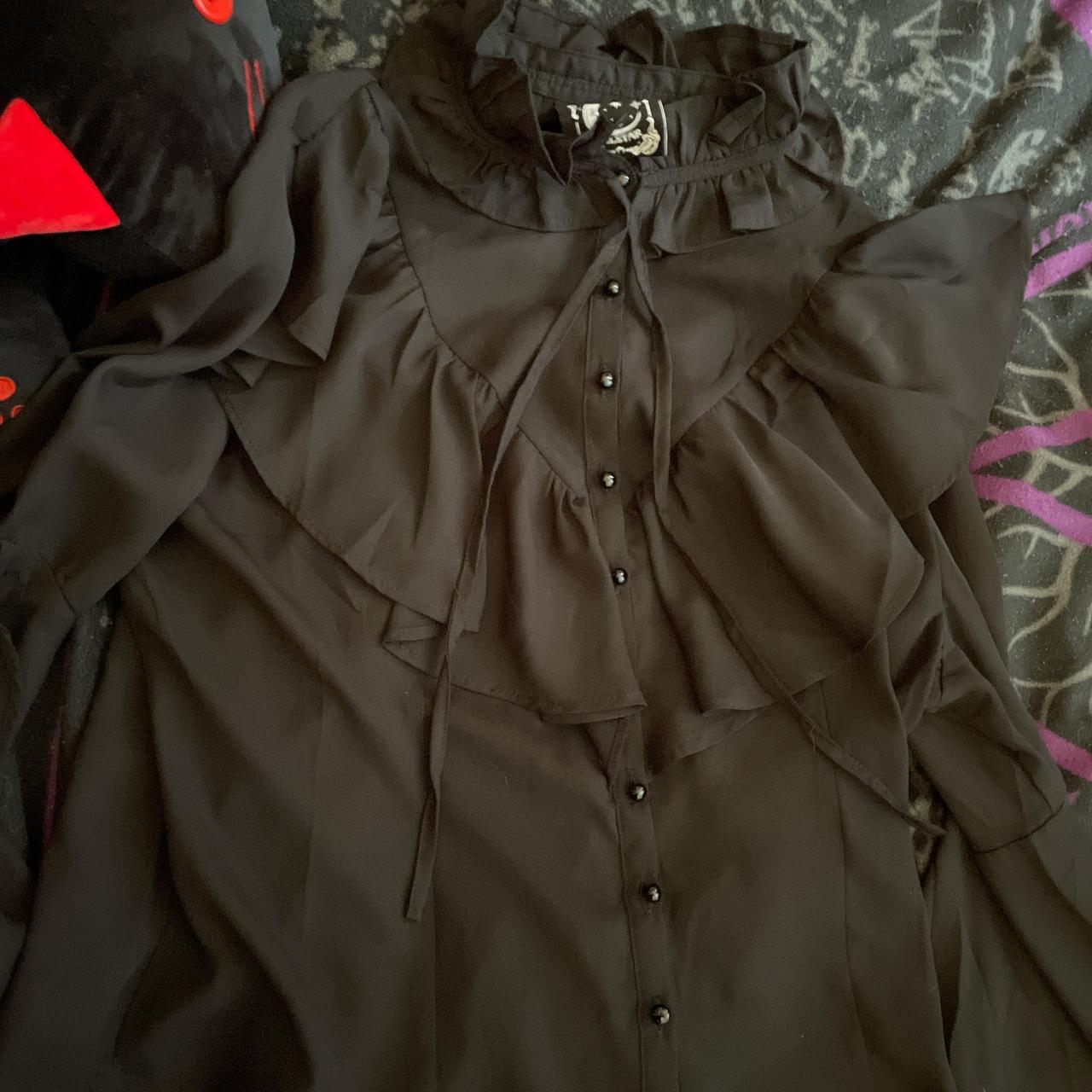 Killstar frilly blouse #killstar #goth #emo #lolita - Depop