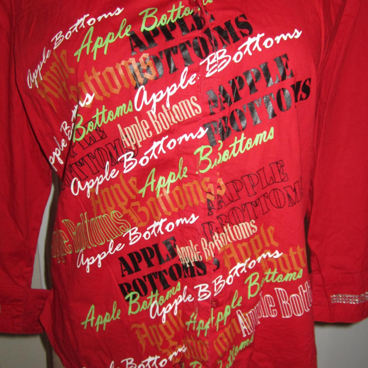 Apple Bottom Vintage Y2K Ladie's size Lg Red 3/4... | Depop