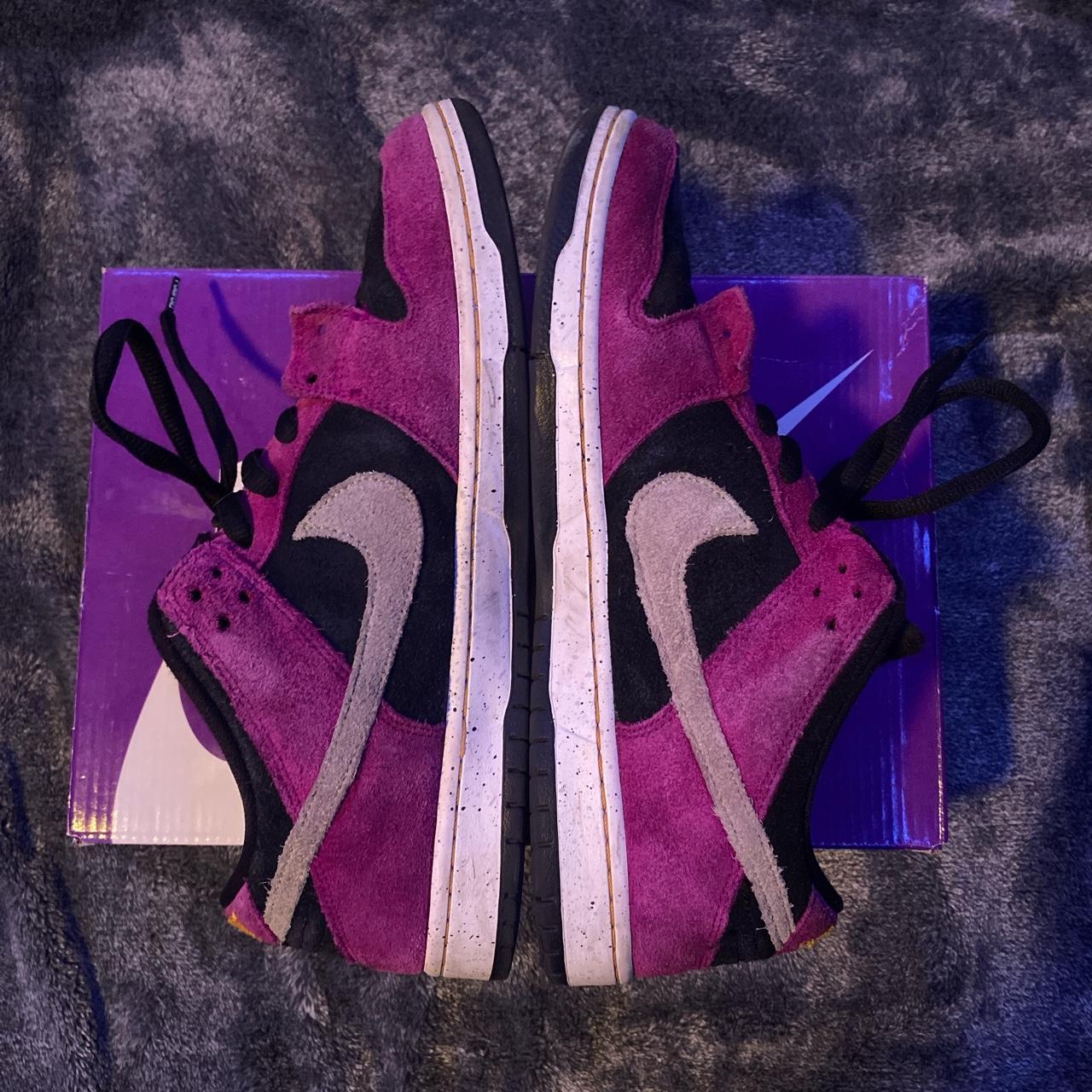 Nike SB dunk Red Plum Condition: Bad Skated Ripped... - Depop