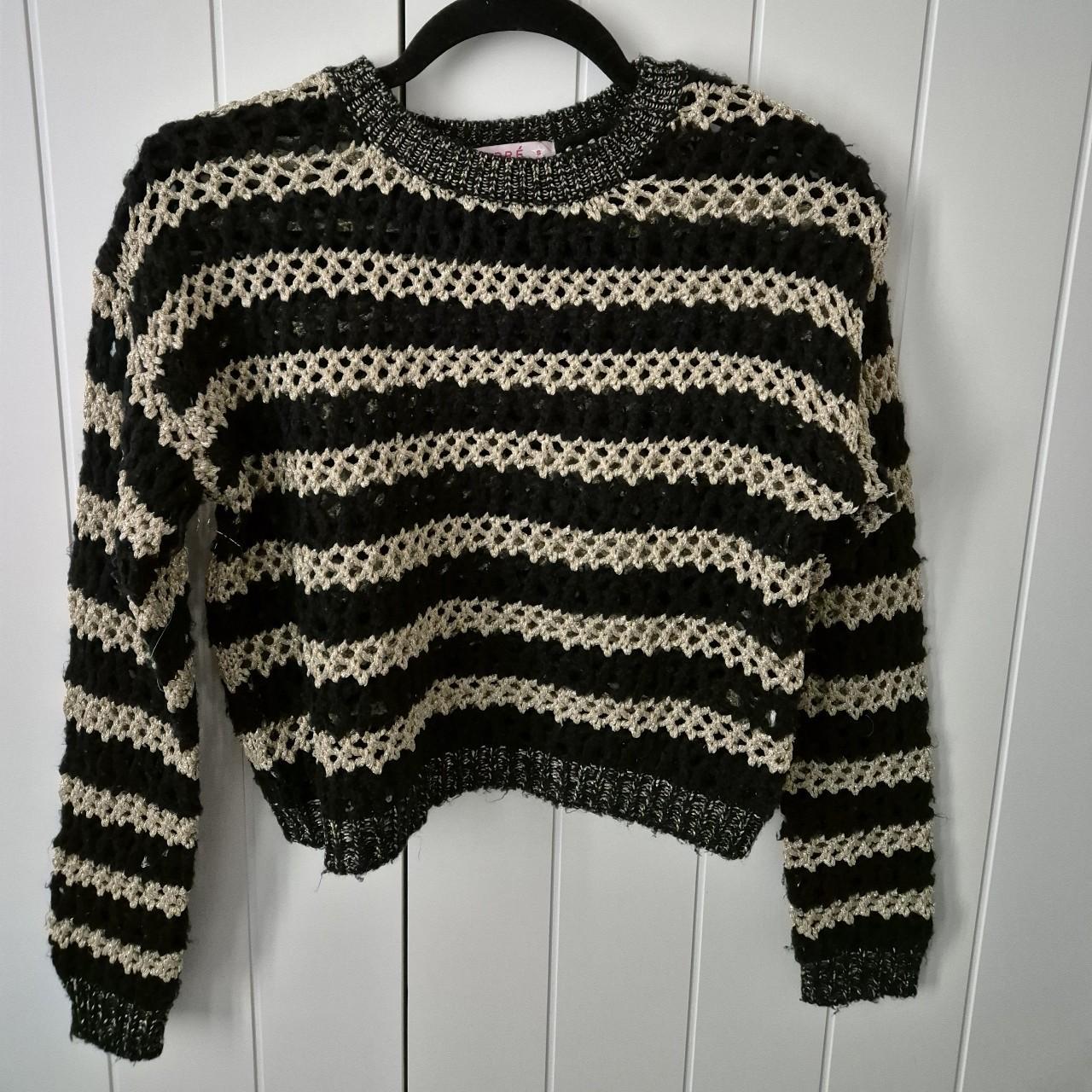 Supre black & yellow knit jumper 🖤💛 So warm &... | Depop