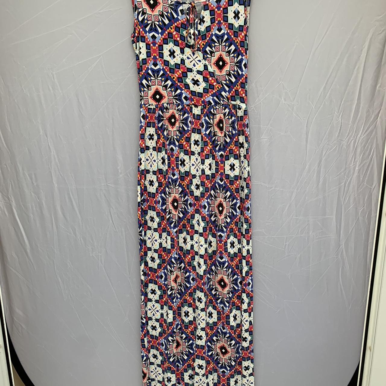 French connection, Long Dress, size 10, psychedelic,... - Depop