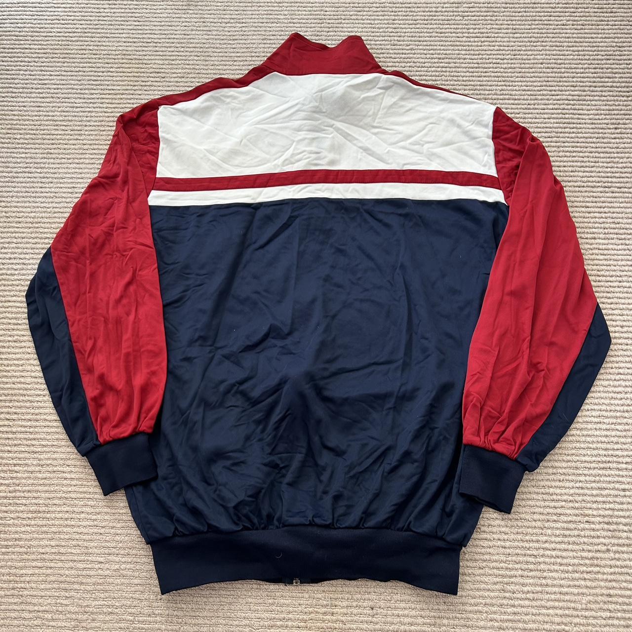 Vintage 80s Puma track top Navy, red and white Size... - Depop