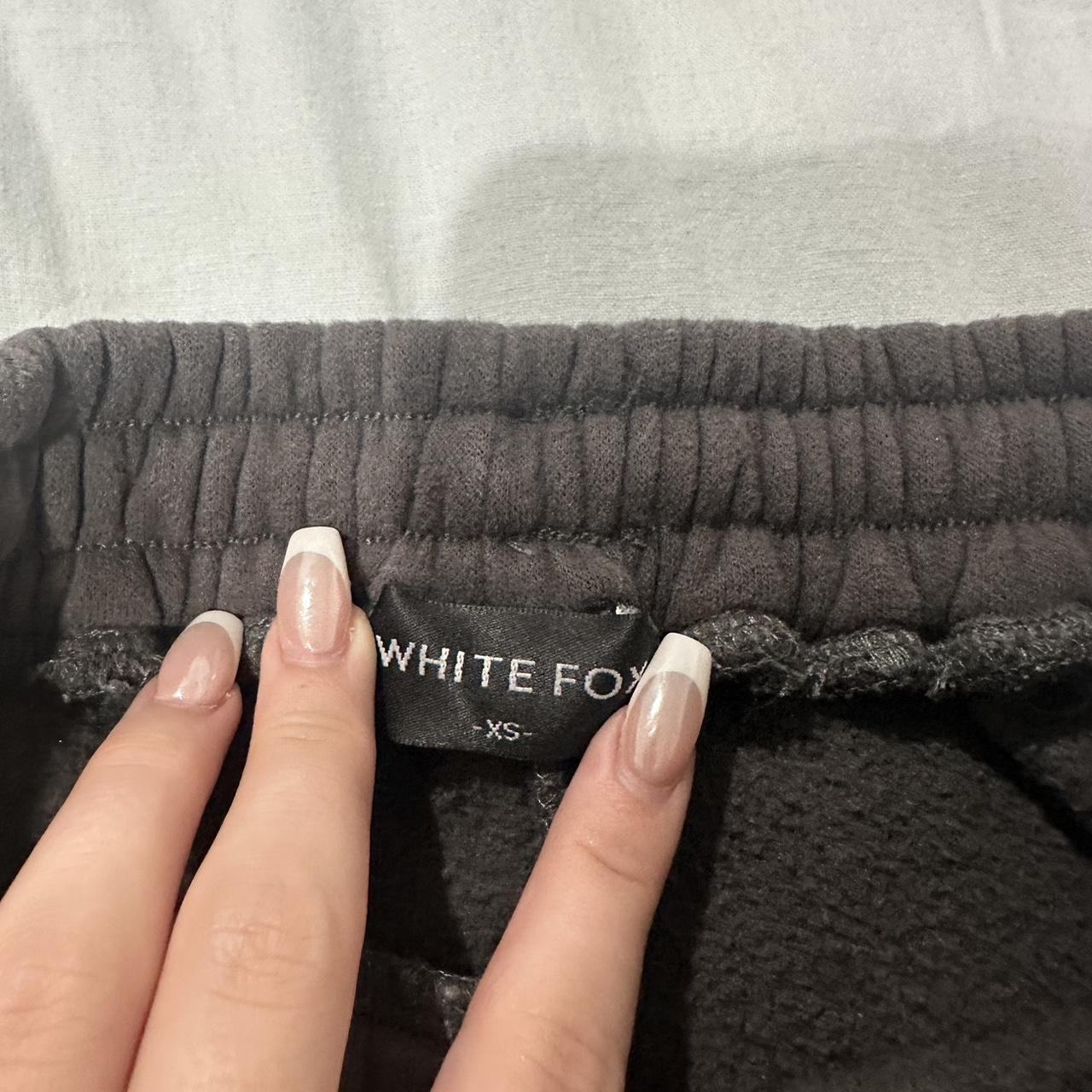 White Fox grey sweatpants - joggers - Depop