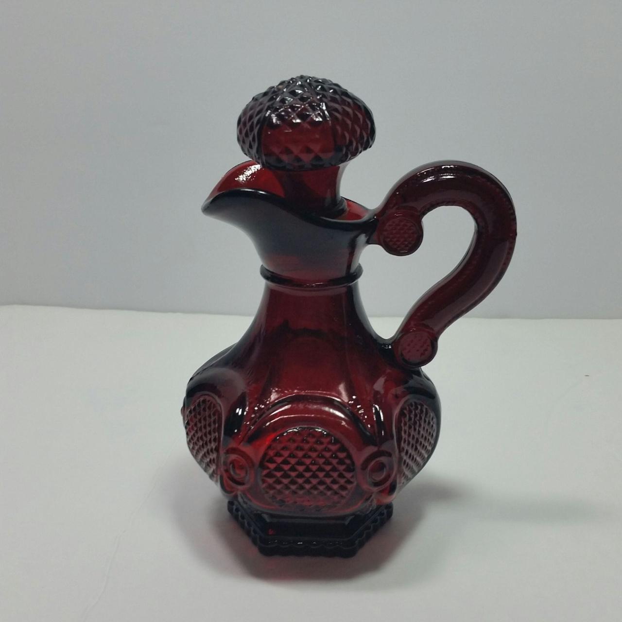 Vintage Avon 1876 Cape Cod Ruby Red Glass Cruet. ... - Depop