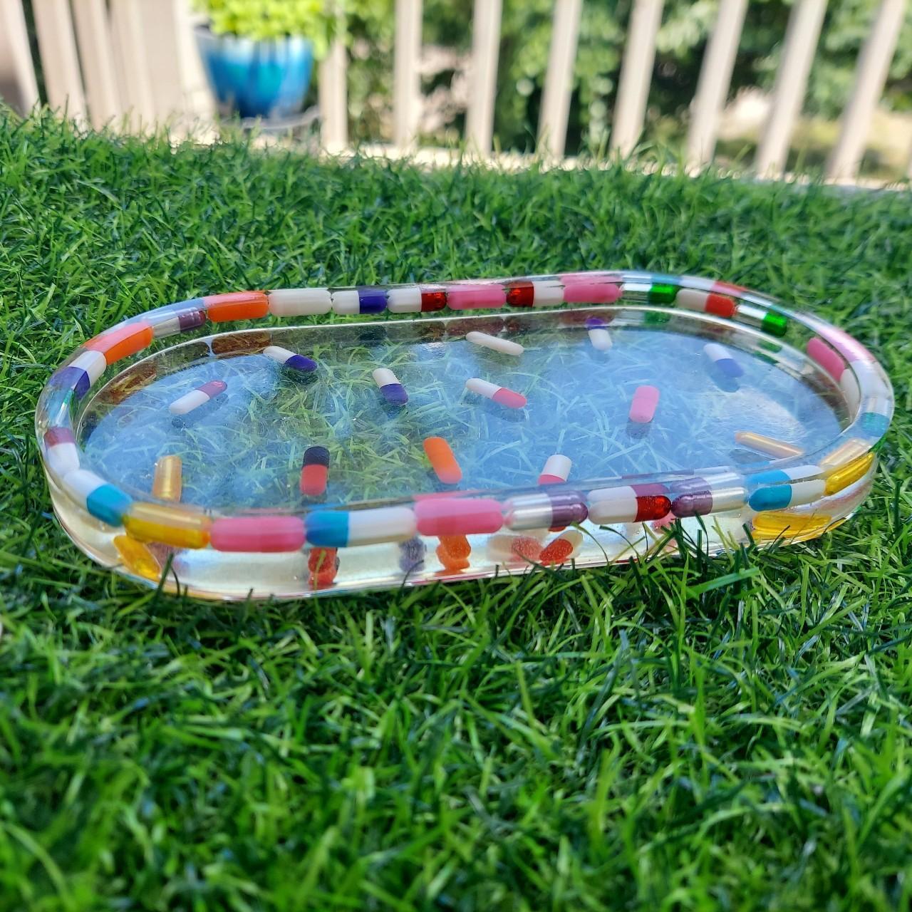 Pill theme trinket tray. The tray is 7x5 inches. The... - Depop