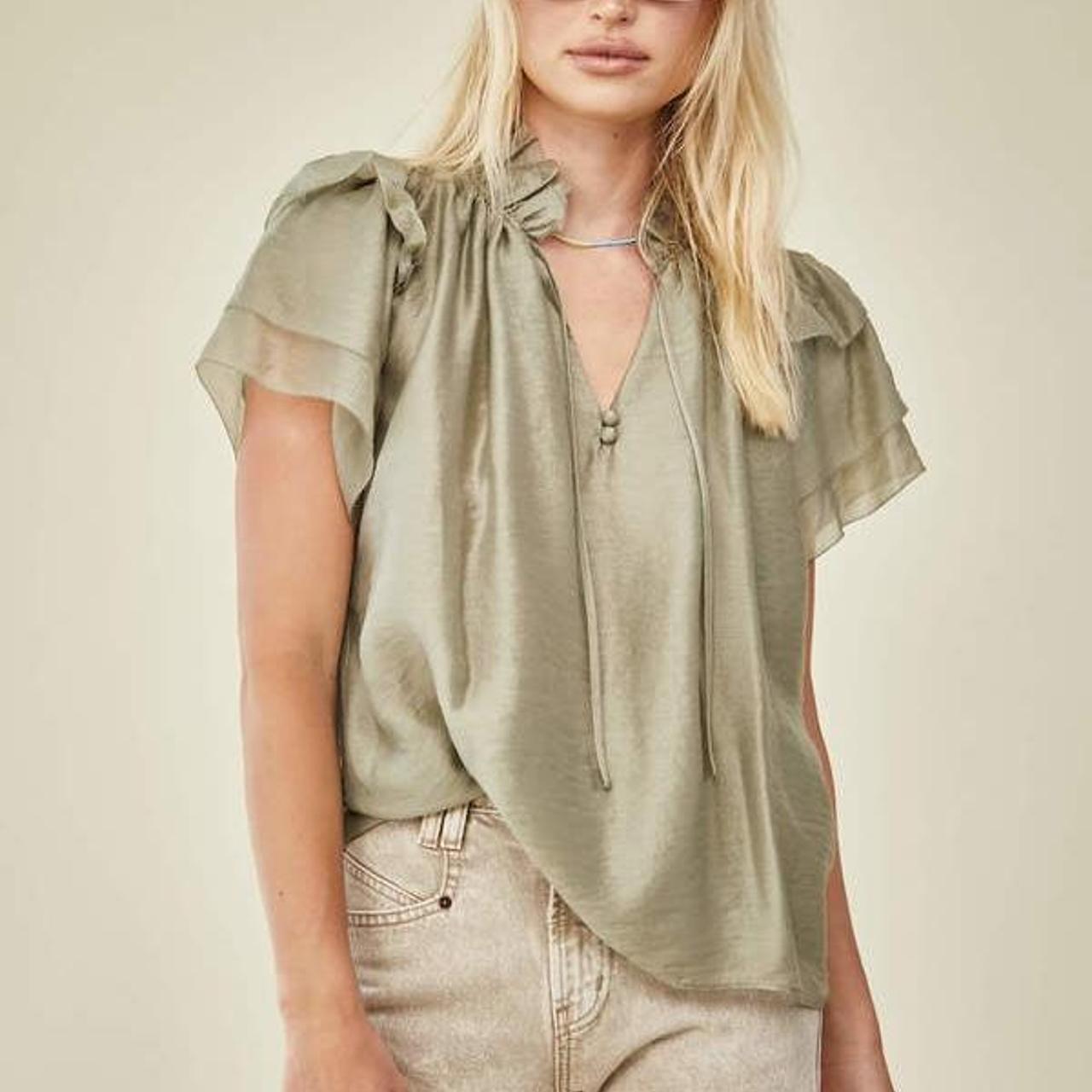 Hunter Bell Millie Top Khaki Green barely used - Depop