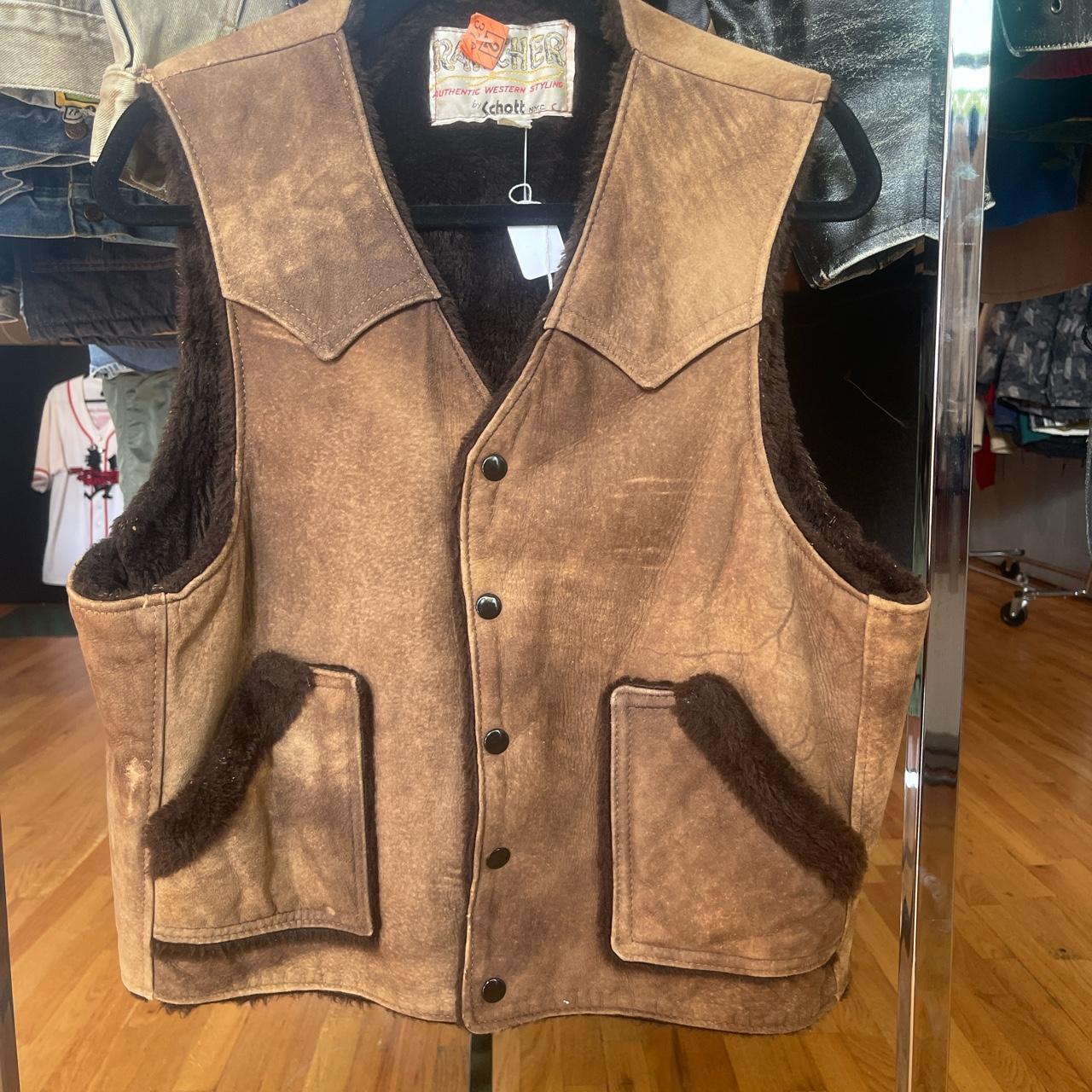 Vintage schott rancher vest size large #workwear... - Depop