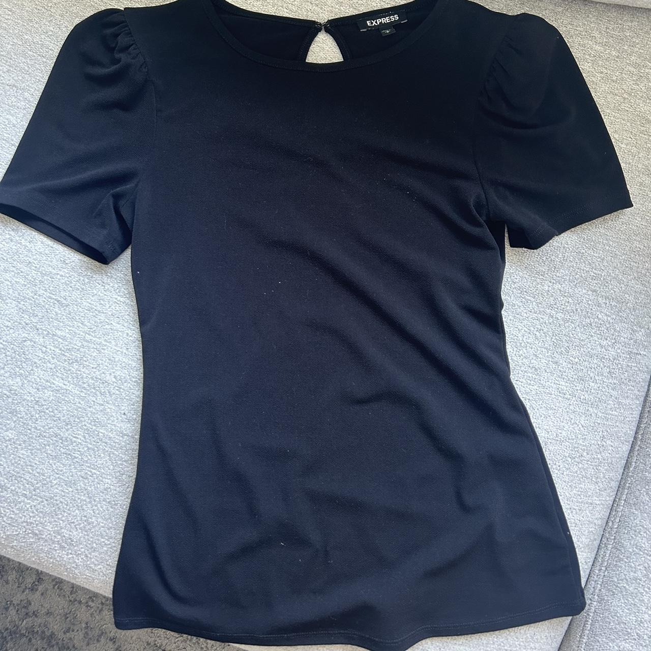 Express black work top - size small. Has subtle puff... - Depop
