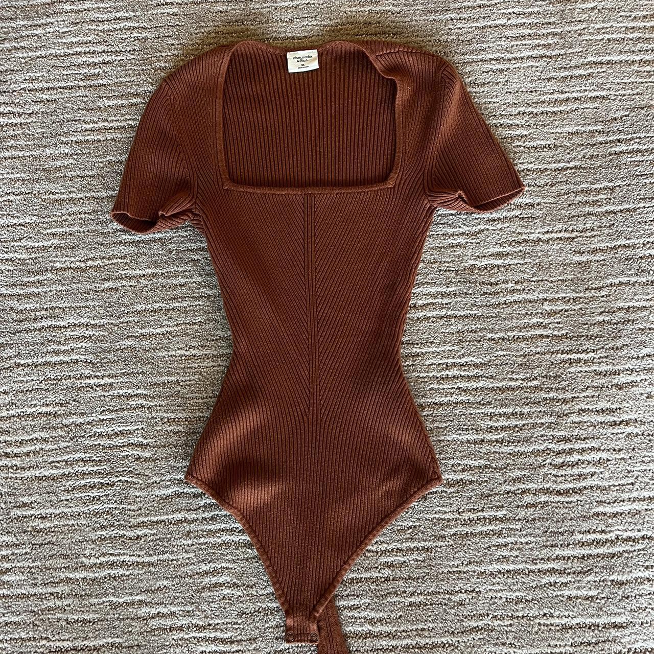 Abercrombie & Fitch Women's Orange Bodysuit | Depop