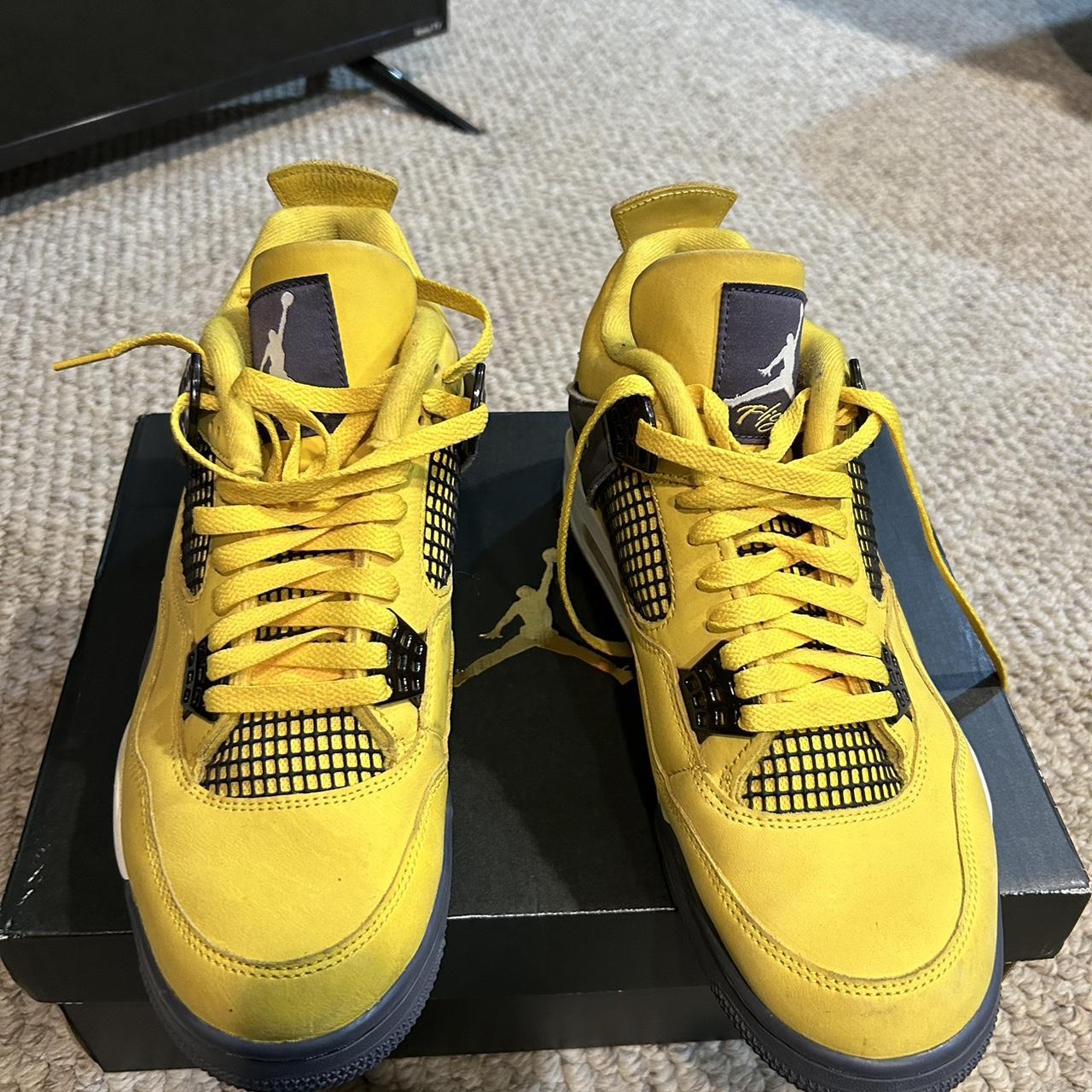Jordan 4 Lightning Lightly Used Accepting Offers - Depop